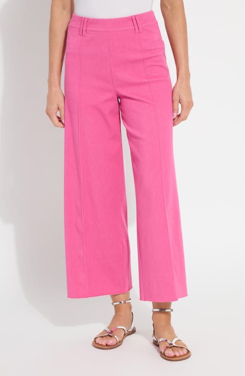 LYSSÉ Erin Pintuck Raw Hem Wide Leg Pants